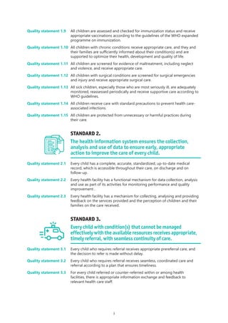 Standards for improving the quality of care for children and young ...