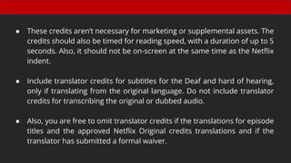 Standards for netflix subtitling and closed captioning | PDF