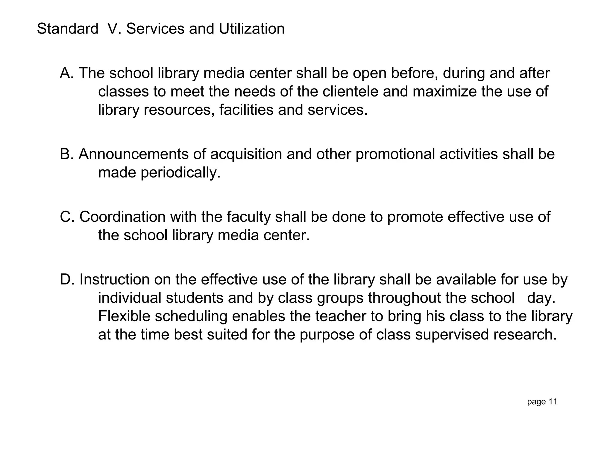 Standards for philippine libraries school library media centers | PPT