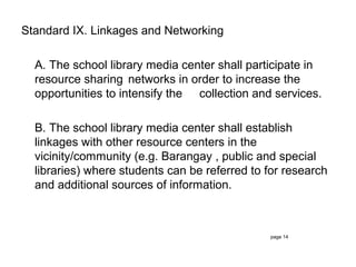 Standards for philippine libraries school library media centers | PPT