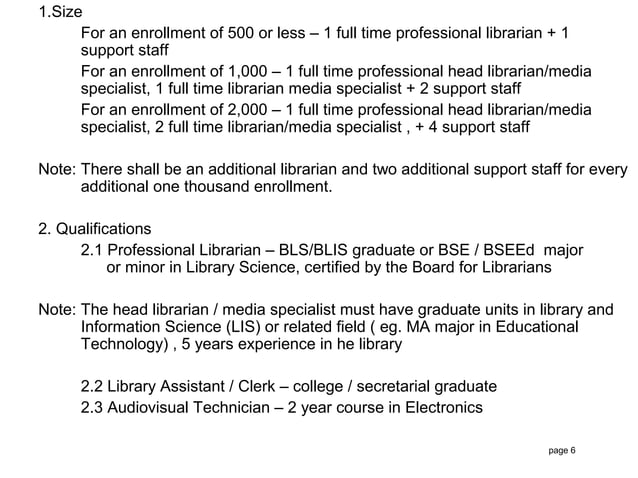Standards for philippine libraries school library media centers | PPT ...