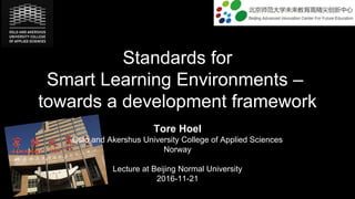 Standards for Smart Learning Environments | PPTX