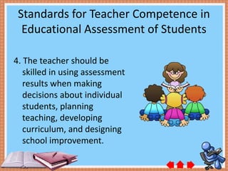 Standards for teacher competence in educational assessment of student ...