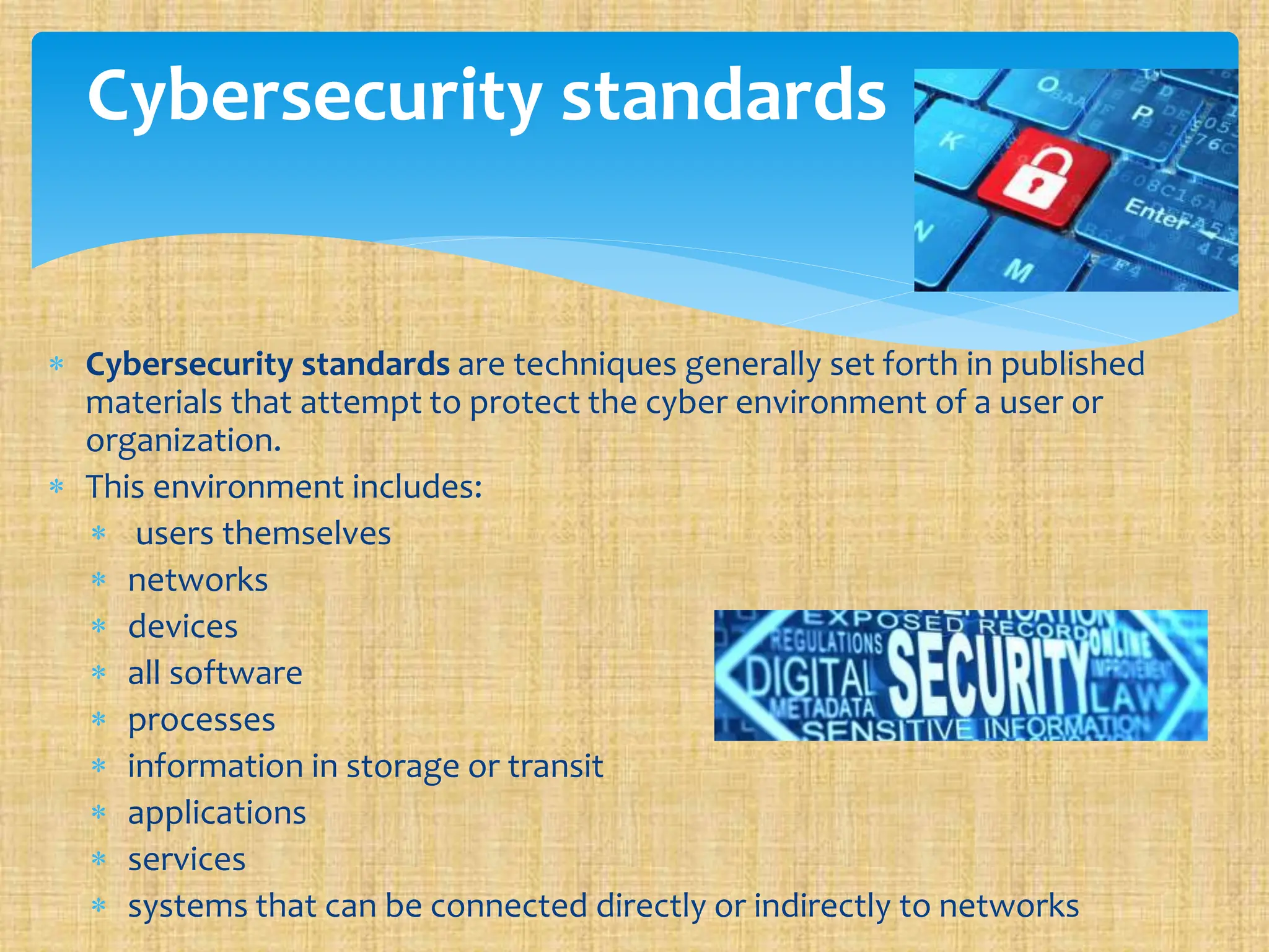 Standards & Framework.ppt | Information and Network Security | Computing