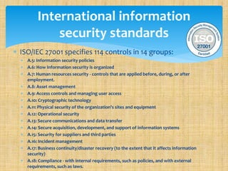 Standards & Framework.ppt | Information and Network Security | Computing