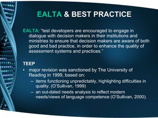 Standards In Language Testing | PPT