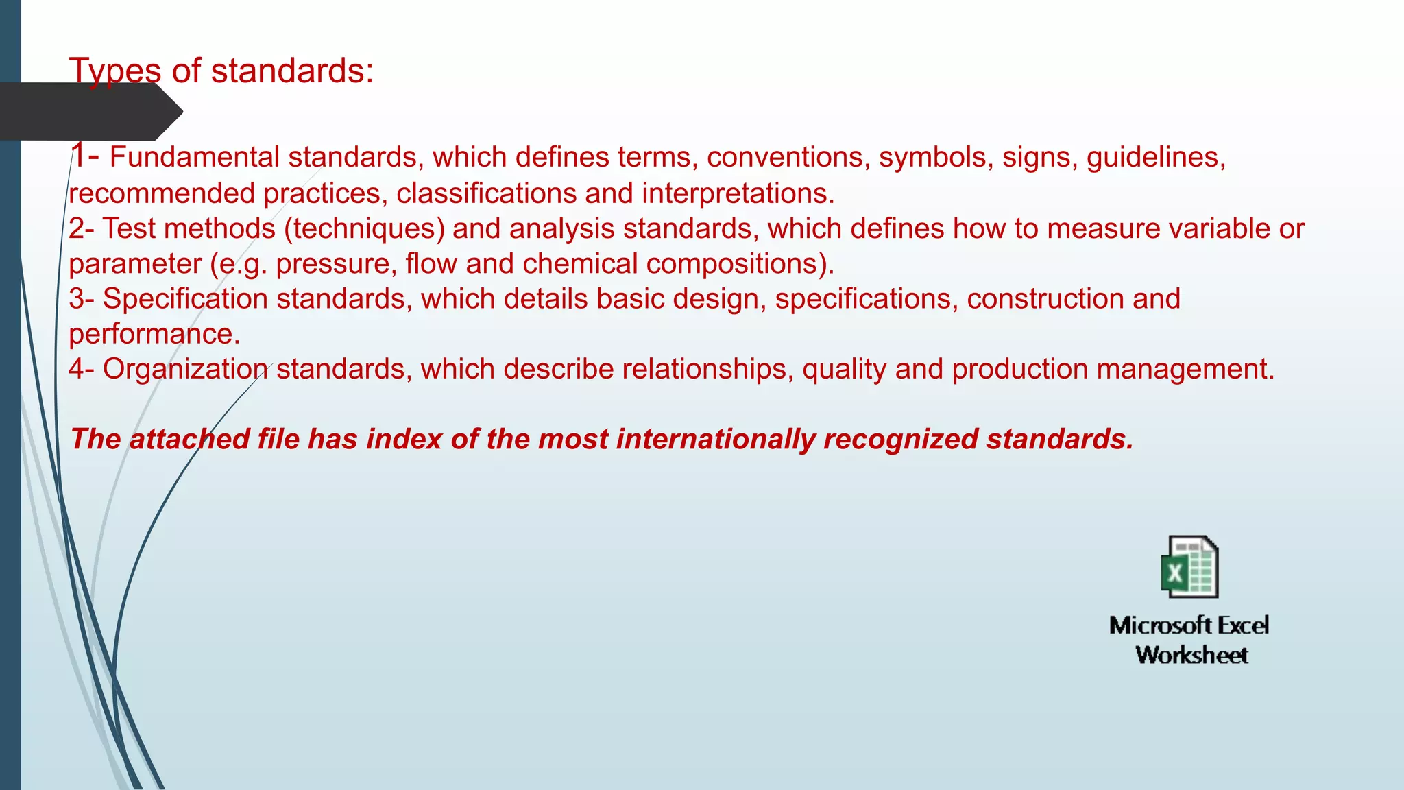 Standards in oil, gas and petrochemical industry | PPTX