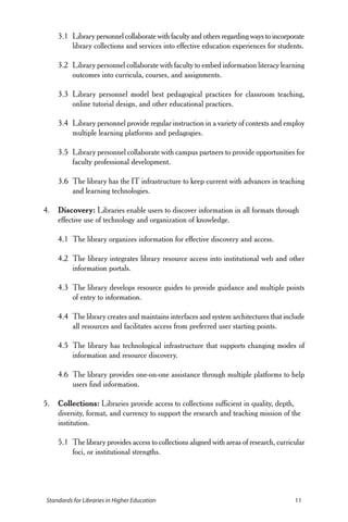 Standards libraries higher education | PDF