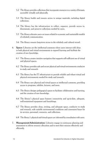 Standards libraries higher education | PDF