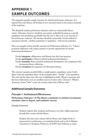 Standards libraries higher education | PDF