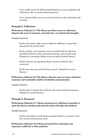 Standards libraries higher education | PDF