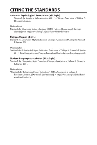 Standards libraries higher education | PDF