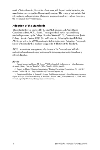 Standards libraries higher education | PDF