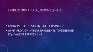 Standards math 8 | PPTX