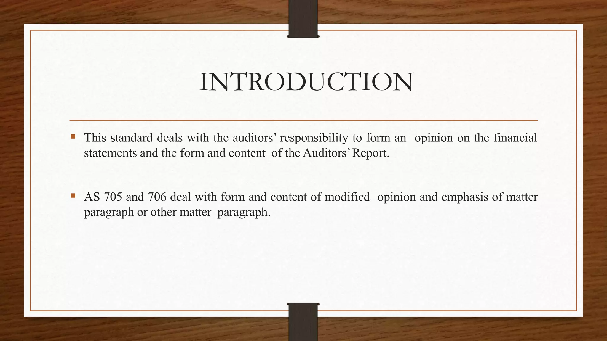 Standards of auditing SA700 | PPTX