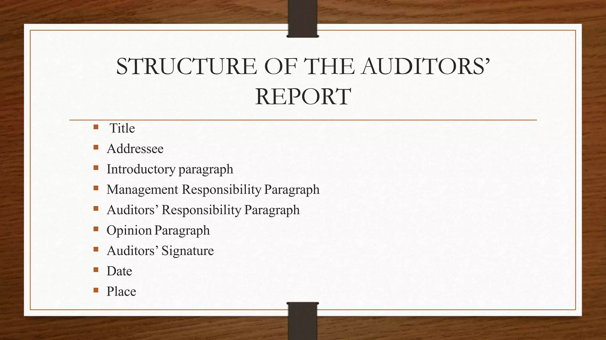 Standards of auditing SA700 | PPTX