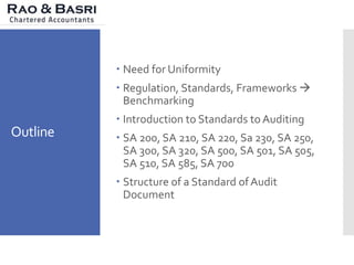 Standards of Auditing - Introduction and Application in the Indian ...