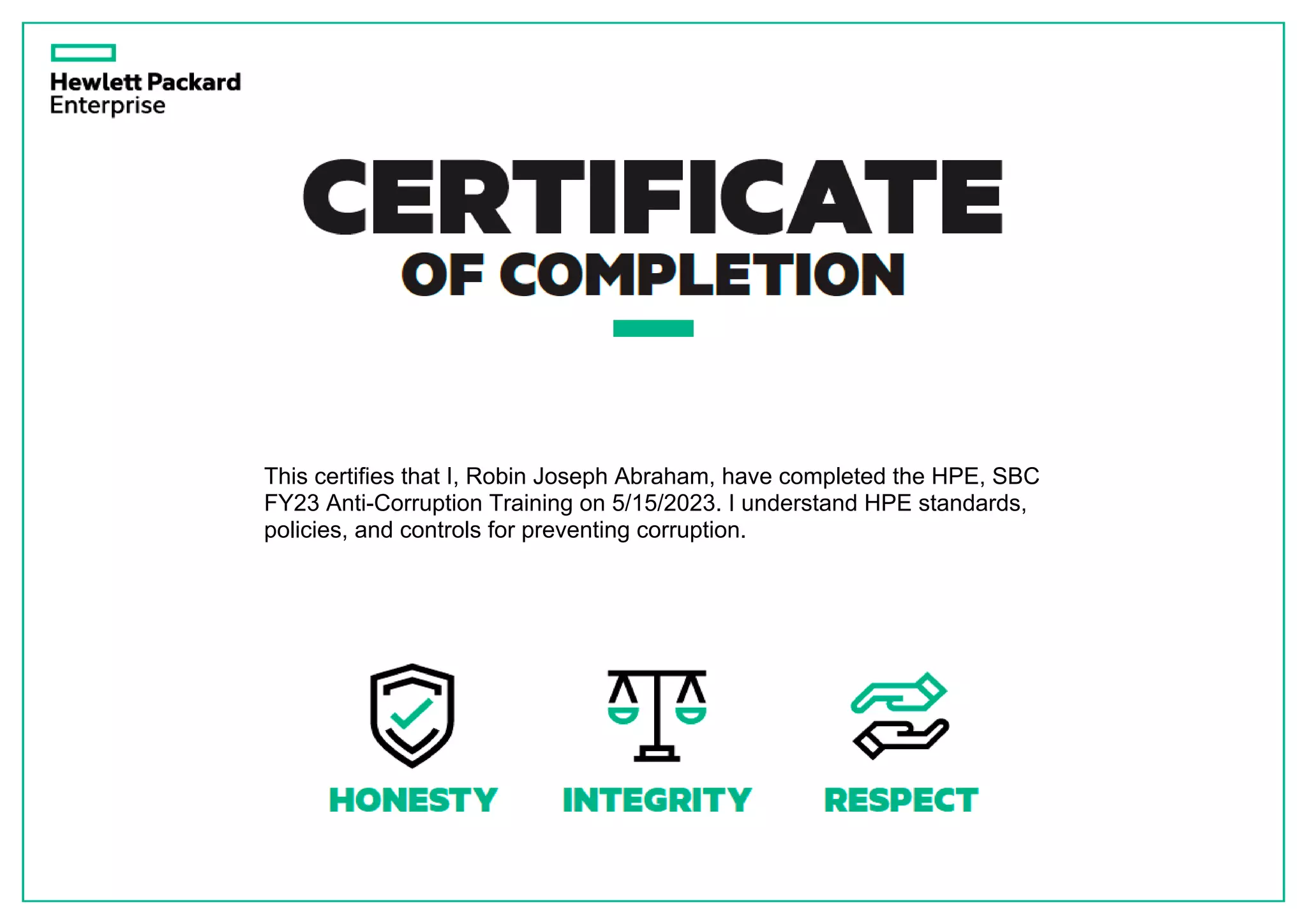 Standards of Business Conduct - HPE | PDF