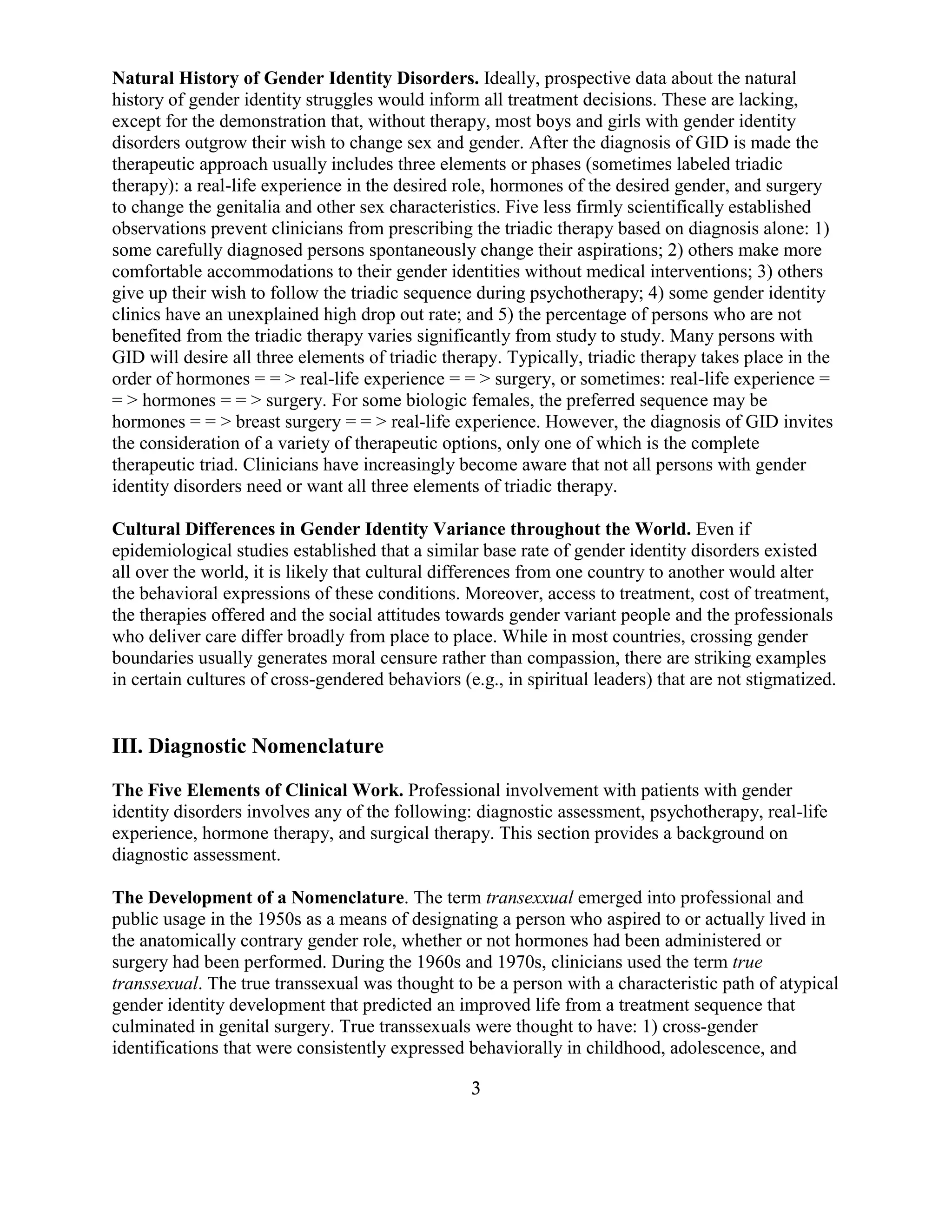 Standards of care for gender identity disorders sixth version wpath ...