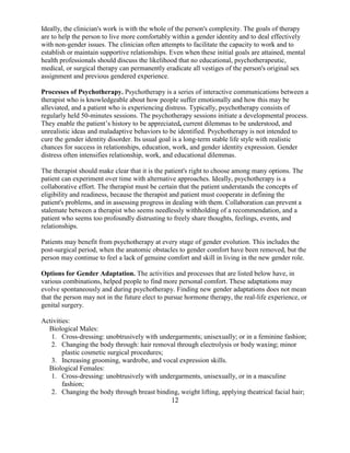 Standards of care for gender identity disorders sixth version wpath ...