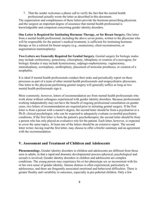 Standards of care for gender identity disorders sixth version wpath ...