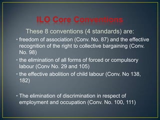 Standards of international labour | PPTX