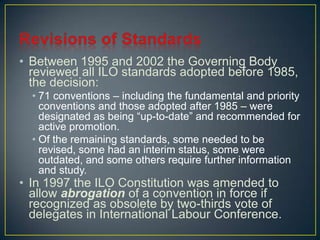 Standards of international labour | PPTX