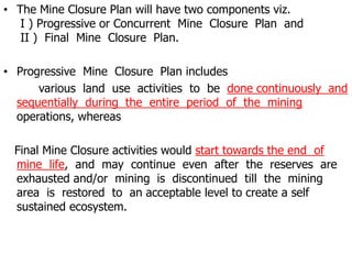 Standards of Mine Closure Planning | PPTX