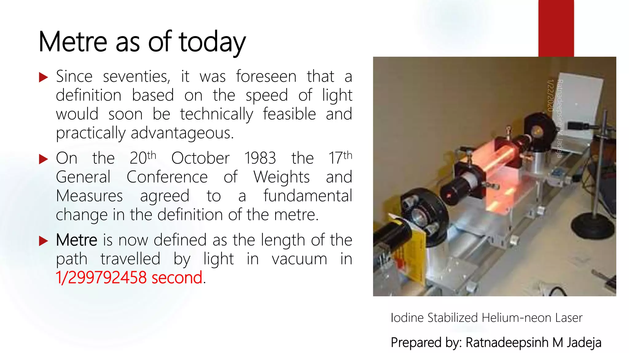 Standards of Measurement | PPTX
