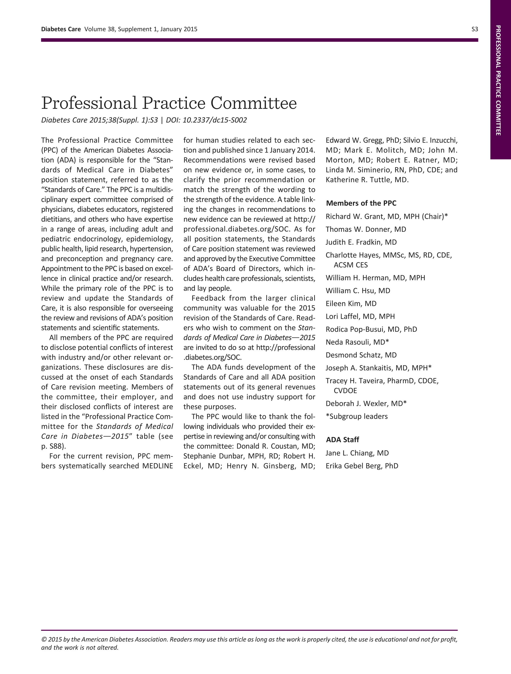 Standards of medical care in diabetes—2015 | PDF