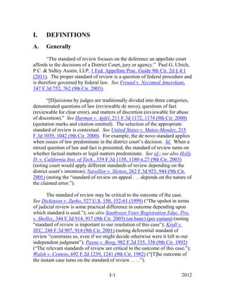 Standards of review definitions 9th circuit | PDF | Law