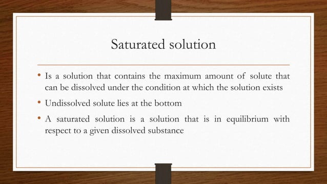 Standard Solutions, saturated and supersaturated solutions | PPTX ...