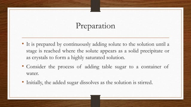 Standard Solutions, saturated and supersaturated solutions | PPTX ...