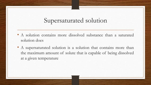 Standard Solutions, saturated and supersaturated solutions | PPTX ...