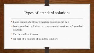Standard Solutions, saturated and supersaturated solutions | PPTX