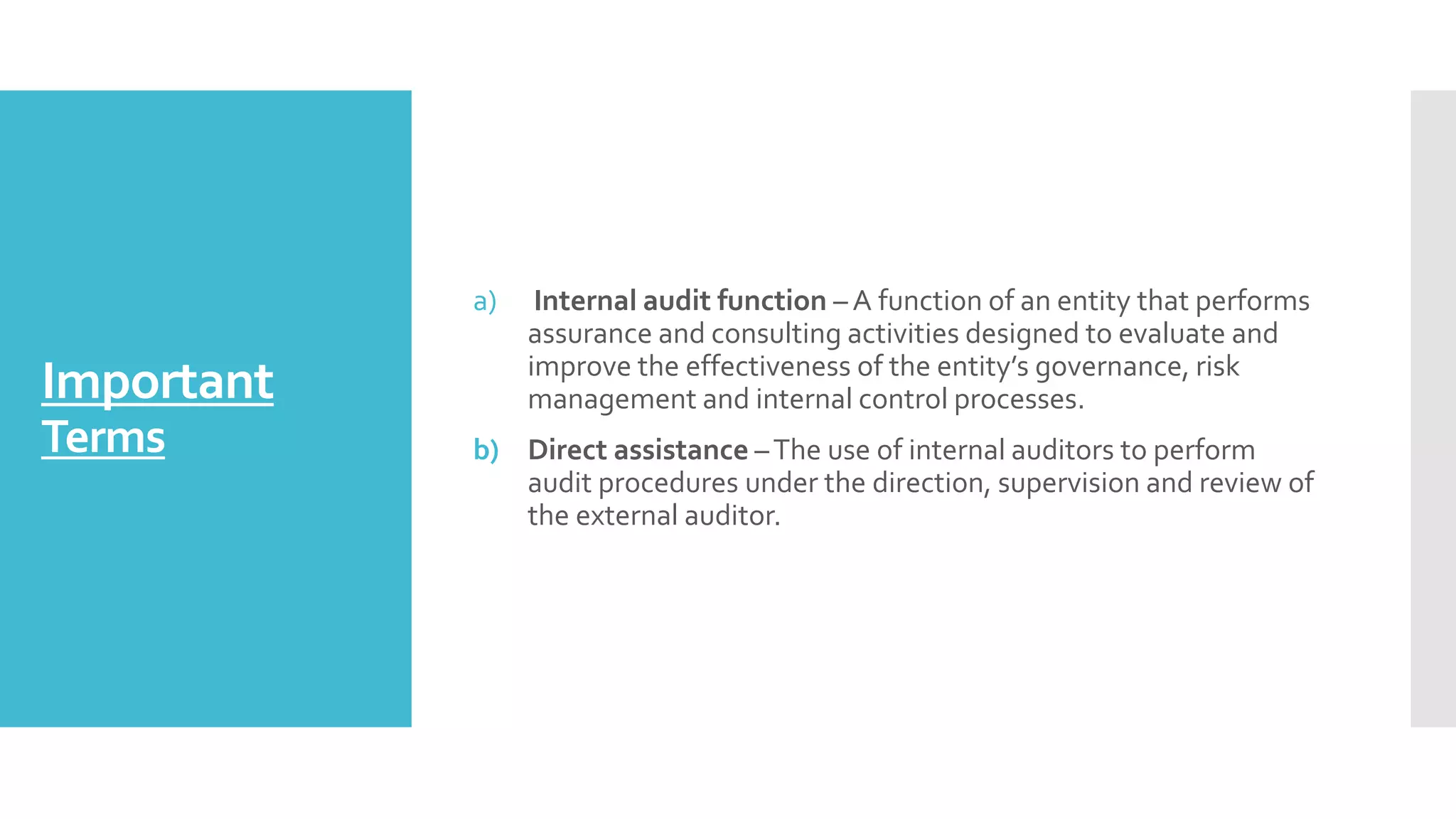 Standards on auditing 600,610,620 | PPTX