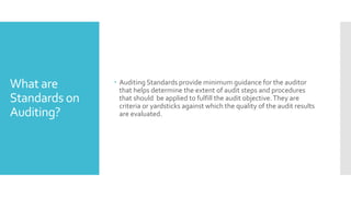 Standards on auditing 600,610,620 | PPTX