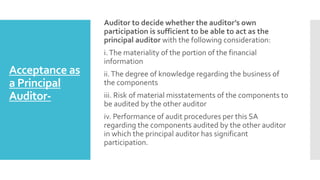 Standards on auditing 600,610,620 | PPTX