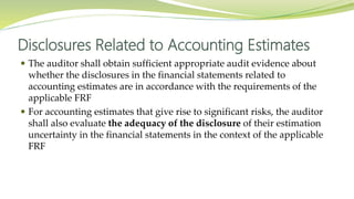 Standards on auditing 540 550 | PPTX