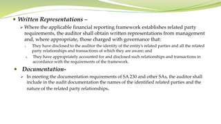 Standards on auditing 540 550 | PPTX