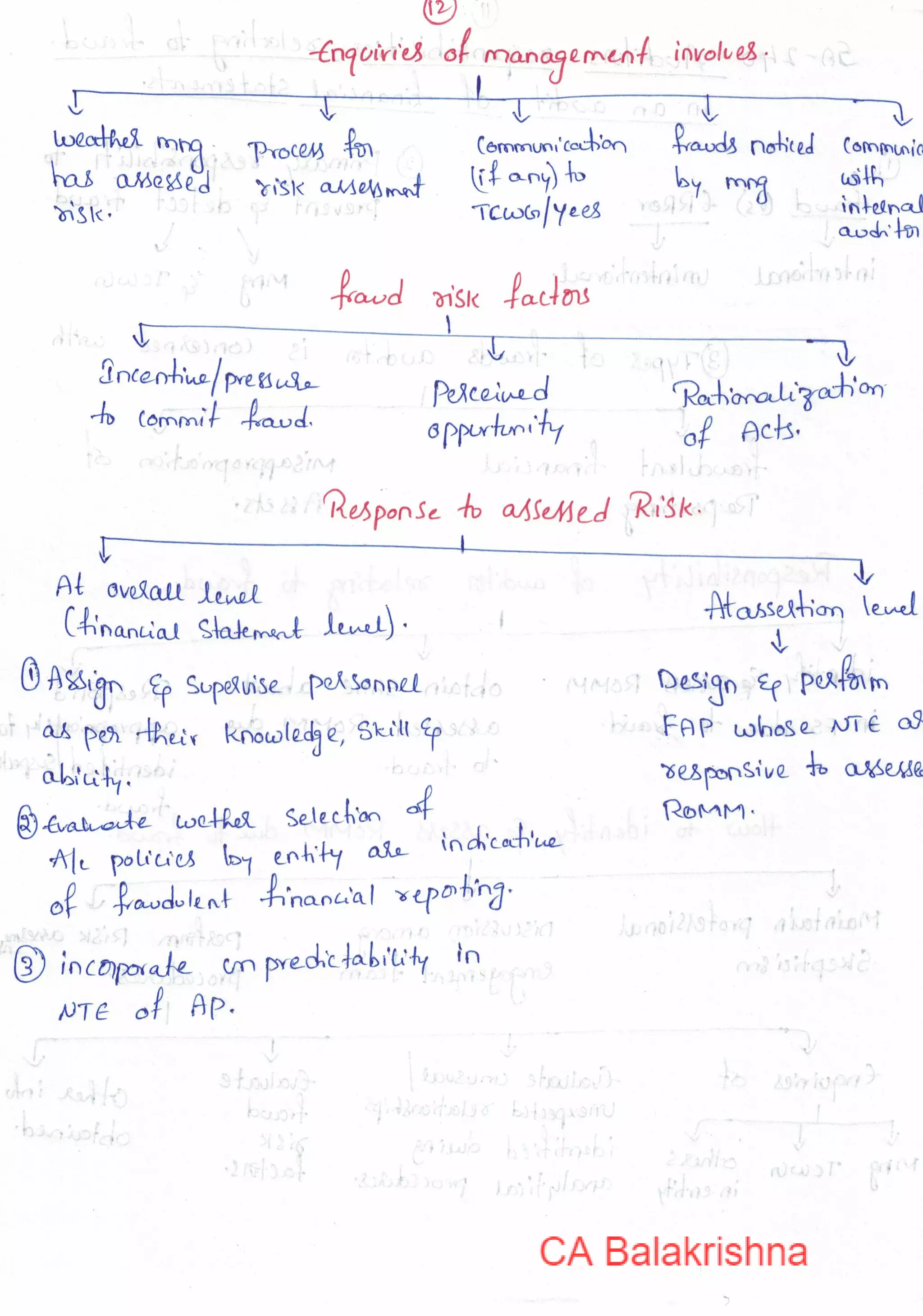 CA Final & Inter Standards on Auditing Handwritten Notes by CA ...