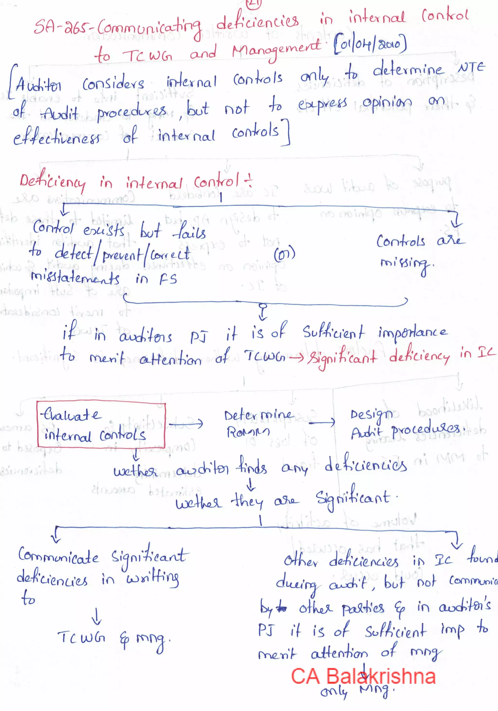 CA Final & Inter Standards on Auditing Handwritten Notes by CA ...