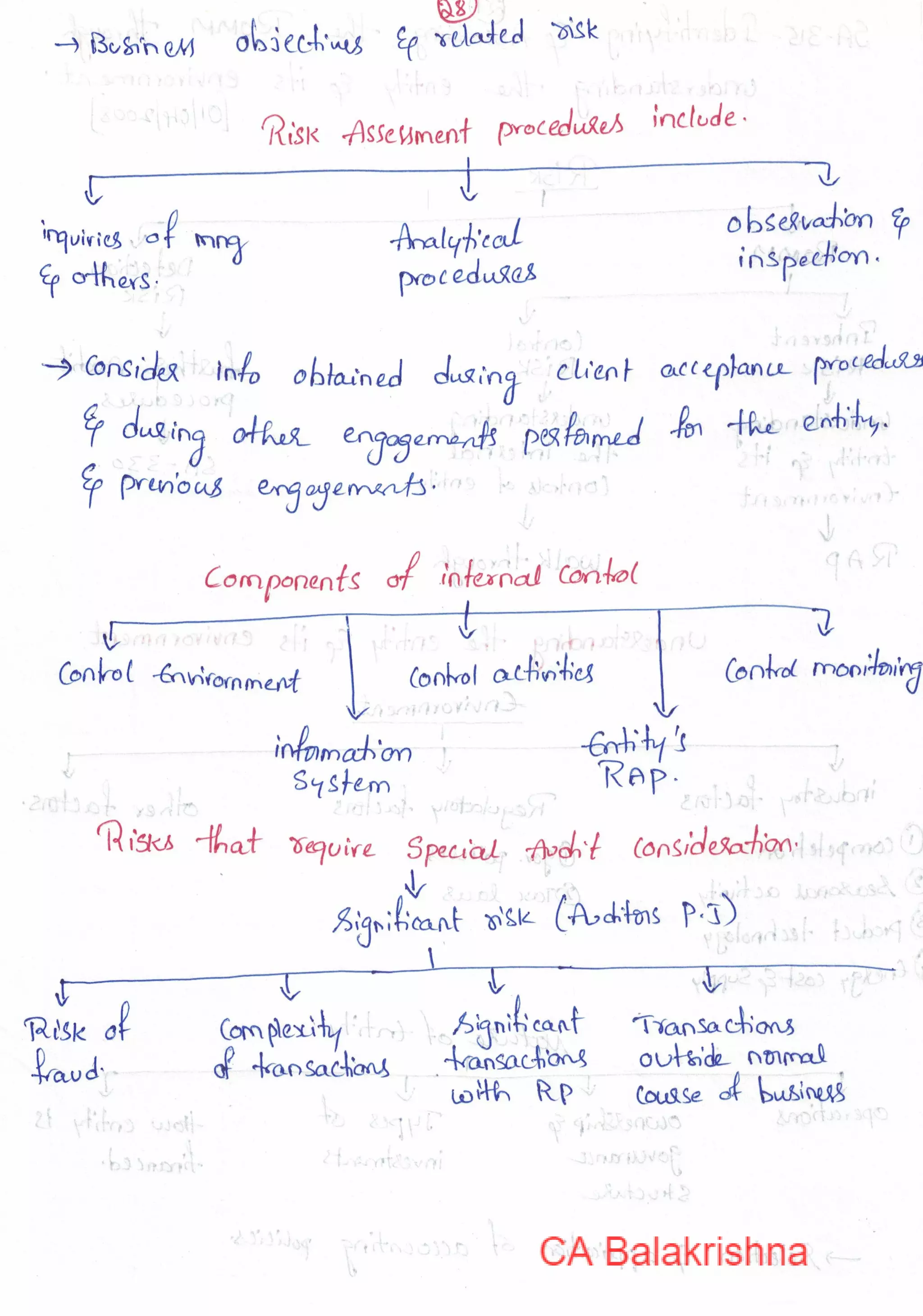 CA Final & Inter Standards on Auditing Handwritten Notes by CA ...