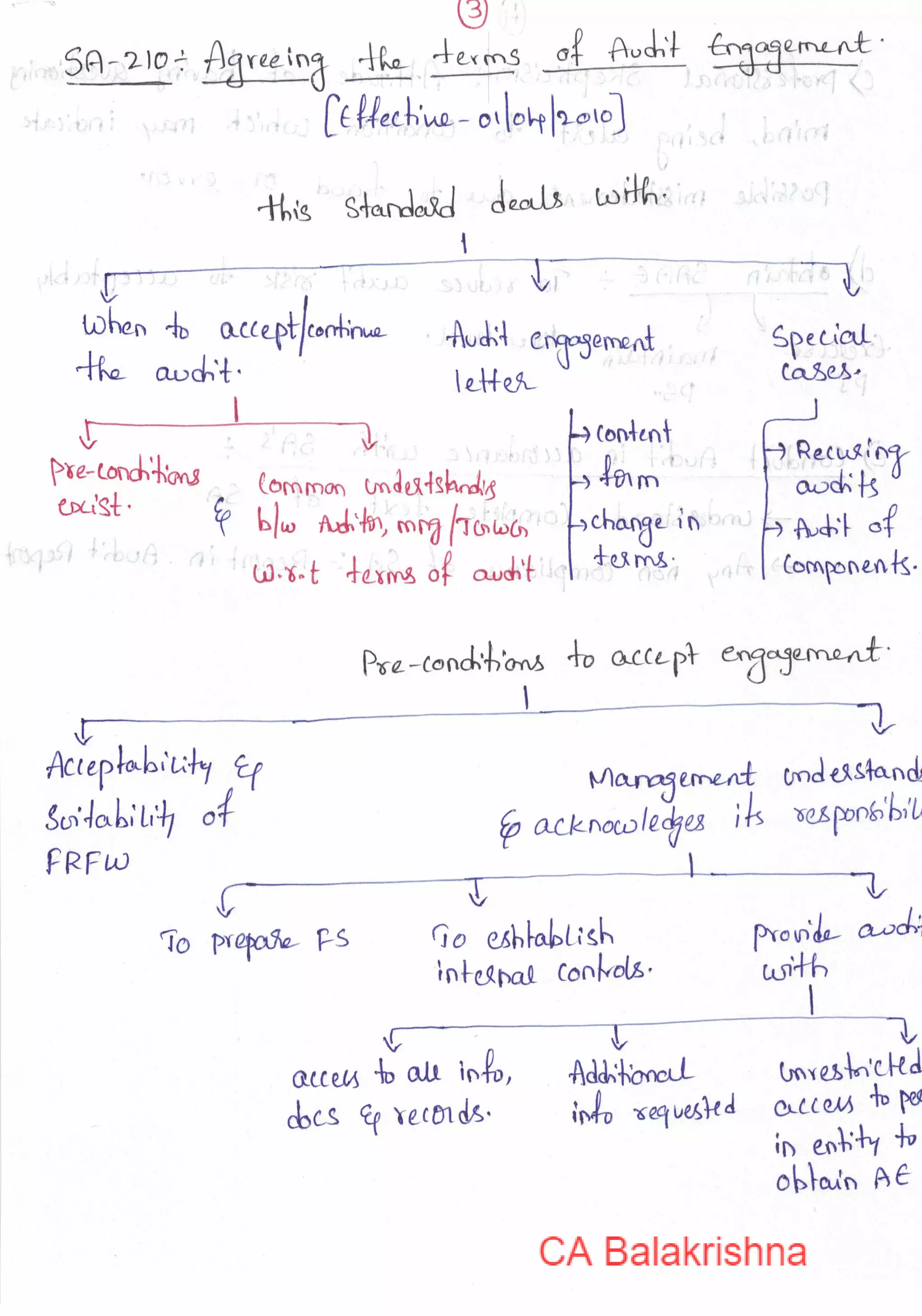 CA Final & Inter Standards on Auditing Handwritten Notes by CA ...
