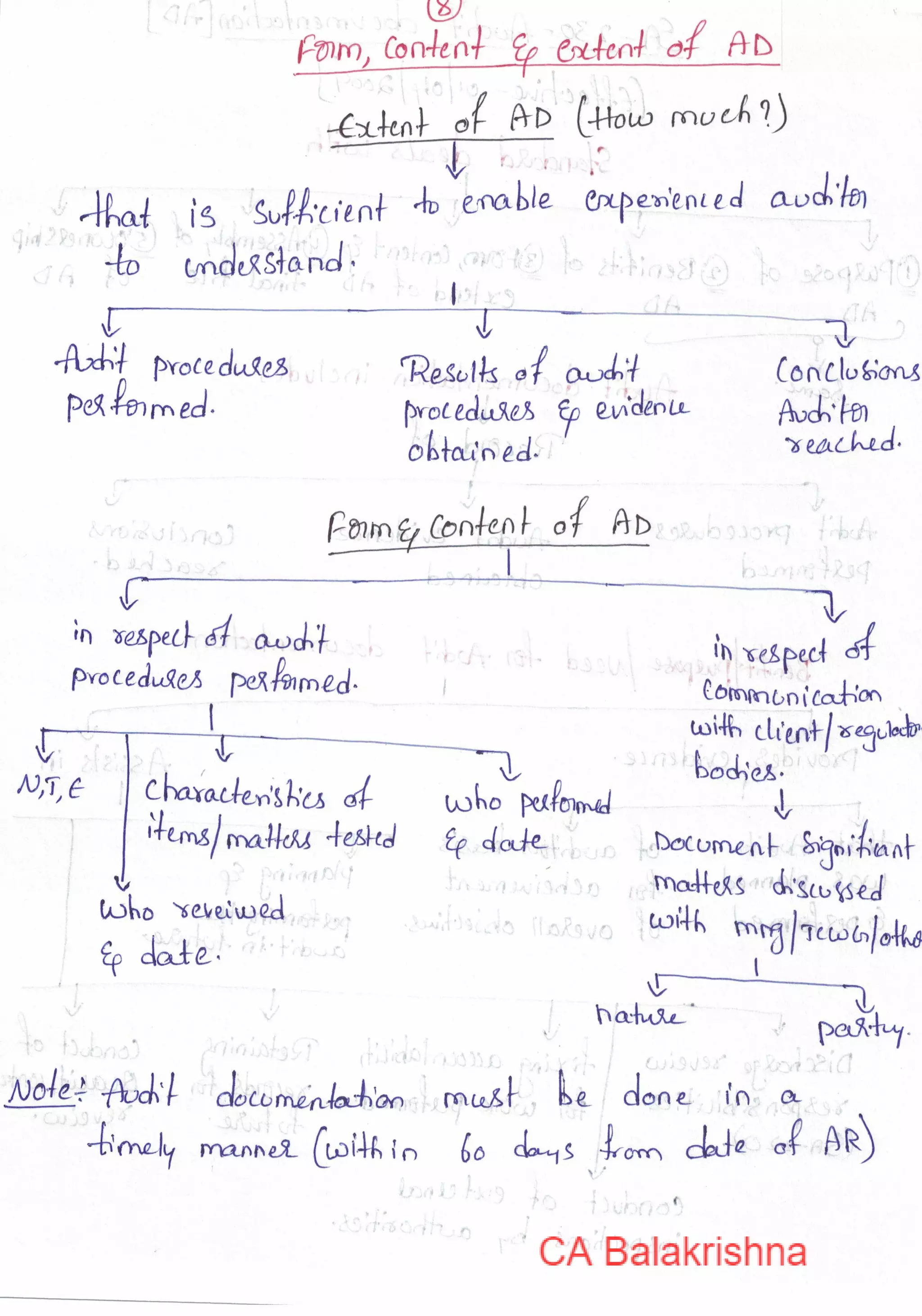 CA Final & Inter Standards on Auditing Handwritten Notes by CA ...