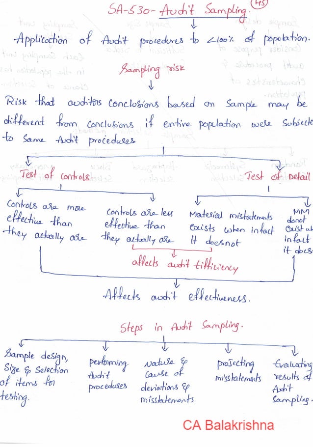 CA Final & Inter Standards on Auditing Handwritten Notes by CA ...
