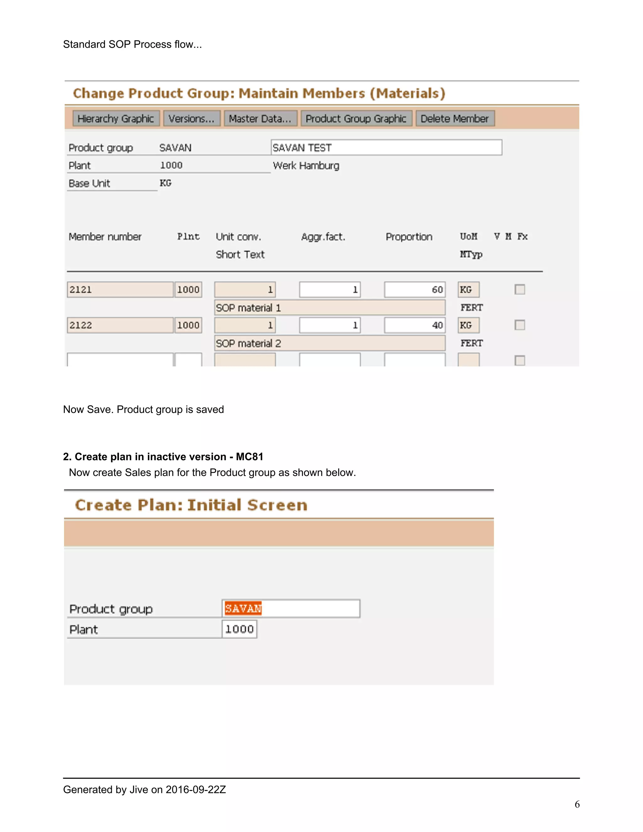 SAP SOP process flow for production process | PDF