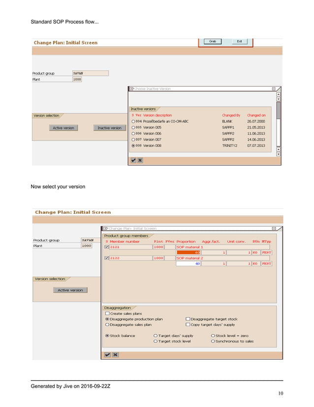SAP SOP process flow for production process | PDF