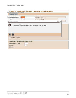 SAP SOP process flow for production process | PDF