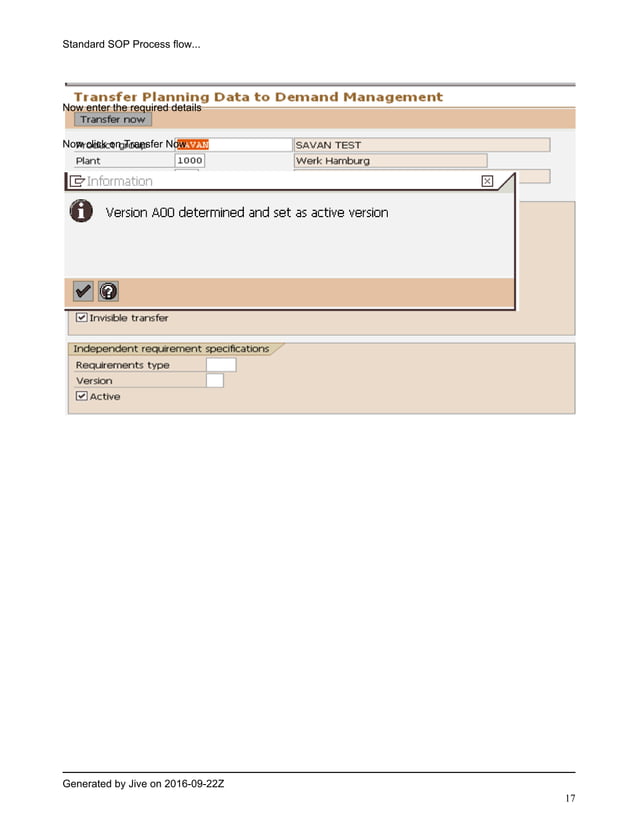 SAP SOP process flow for production process | PDF